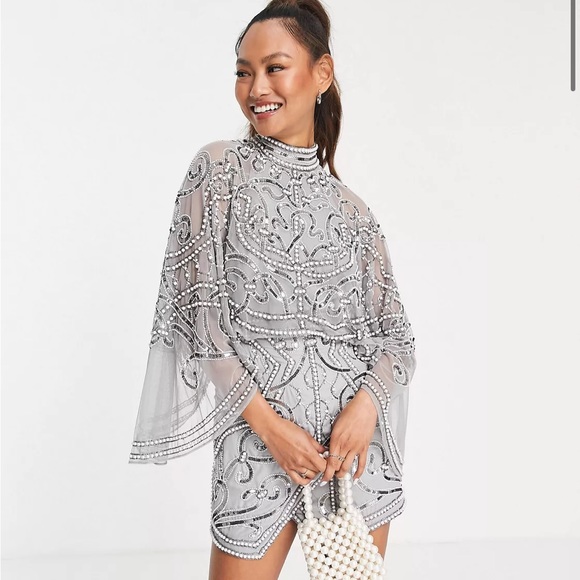 ASOS | Dresses | Asos Pearl Embellished Mini Dress | Poshmark